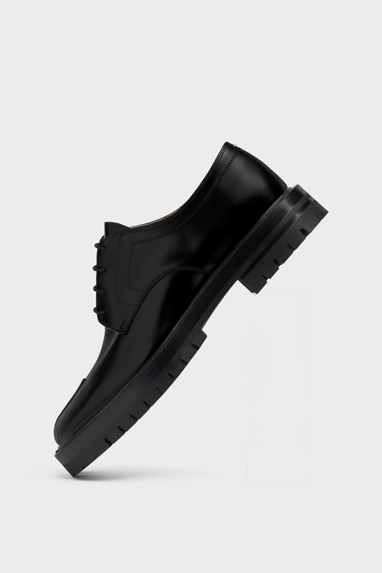 Women's Black Leather Tabi Lace-Ups | Maison Margiela