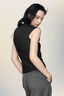 Top con scollo a V Nero in Cotone da Donna | Maison Margiela