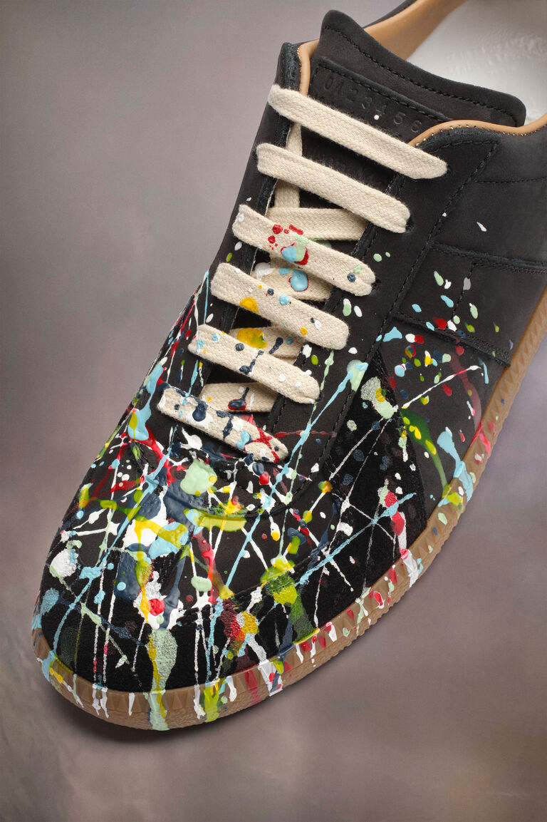 Paint Drop Replica Sneakers Black | Maison Margiela