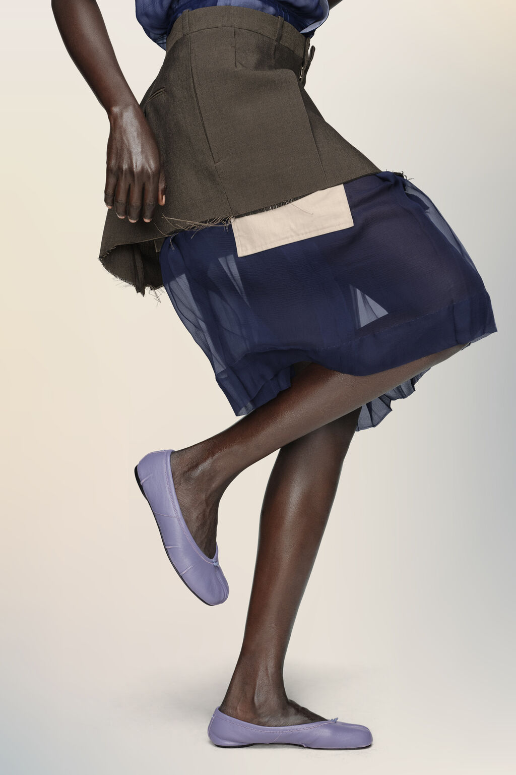 Women's Blue Leather Tabi New Flats | Maison Margiela