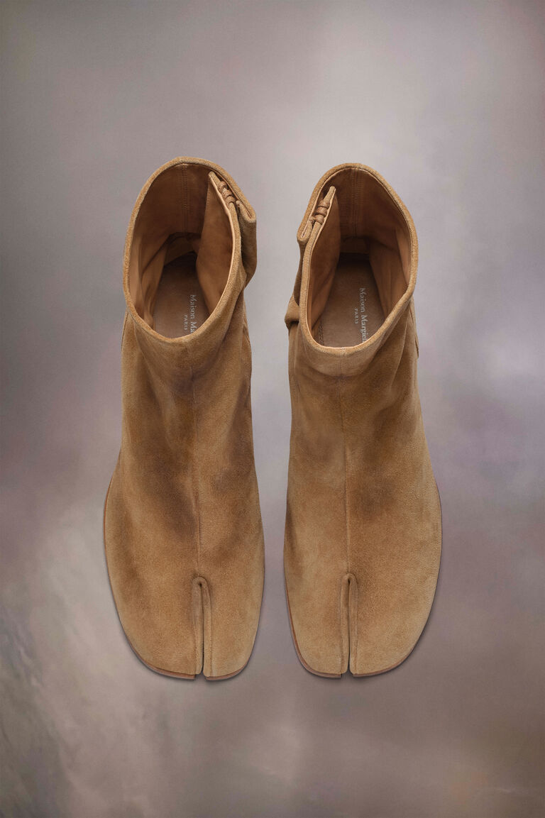 Beige Tabi Ankle Boots - 3 cm Heel | Maison Margiela