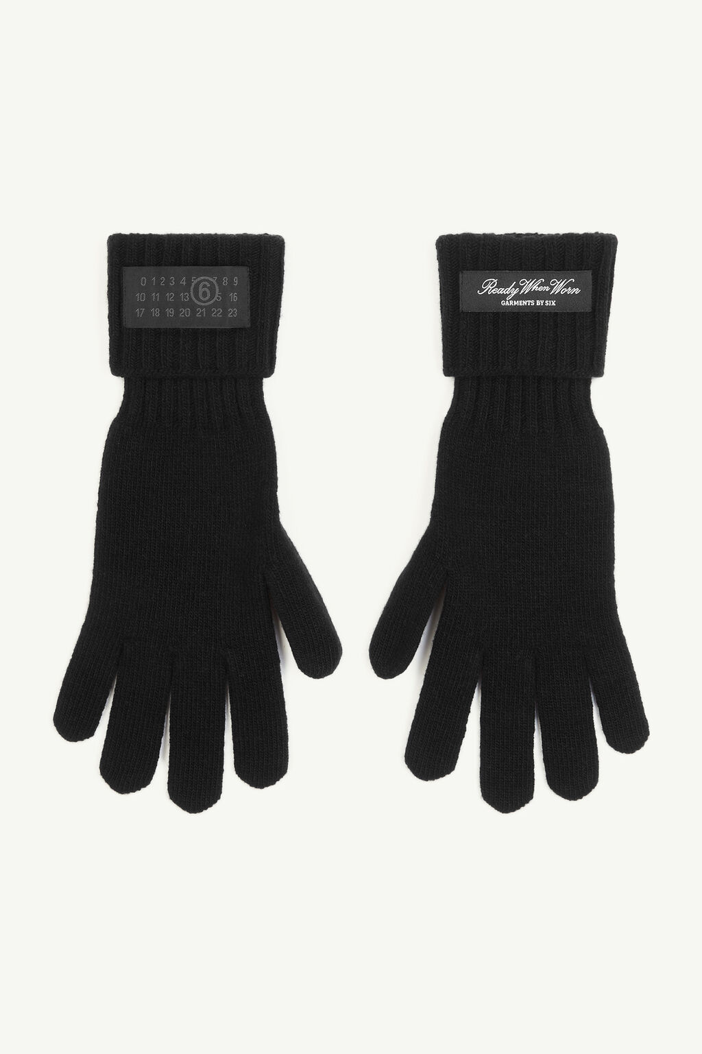 Wool-blend knit gloves