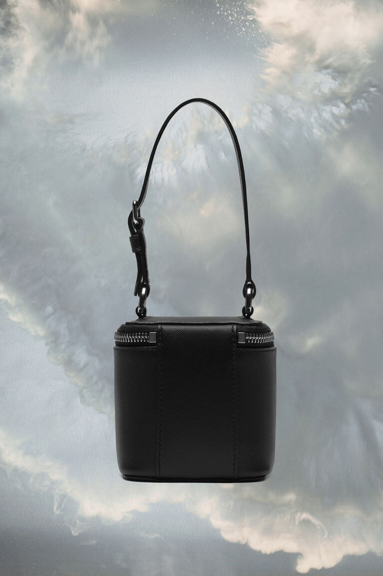 Black Leather Mini Box Bag | Maison Margiela
