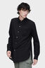 Virgin wool long-sleeved shirt