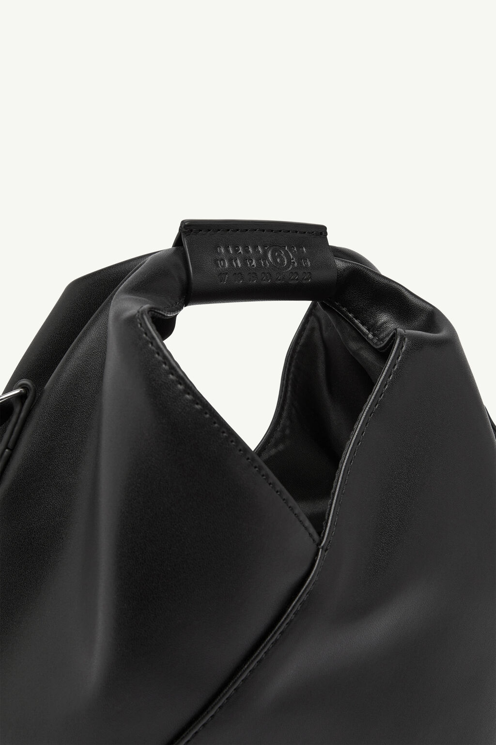 Black Leather Japanese Crossbody Bag | MM6