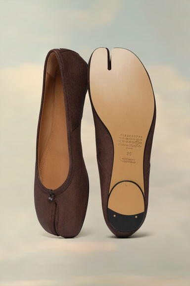 Tabi Leather Ballerina Shoes Nutmeg | Maison Margiela