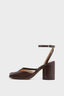 Women's Brown Leather Tabi Pump Sandals | Maison Margiela