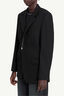 Flannel zip-front suit jacket