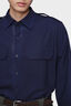 Men's Blue Wool Long-Sleeved Shirt | Maison Margiela