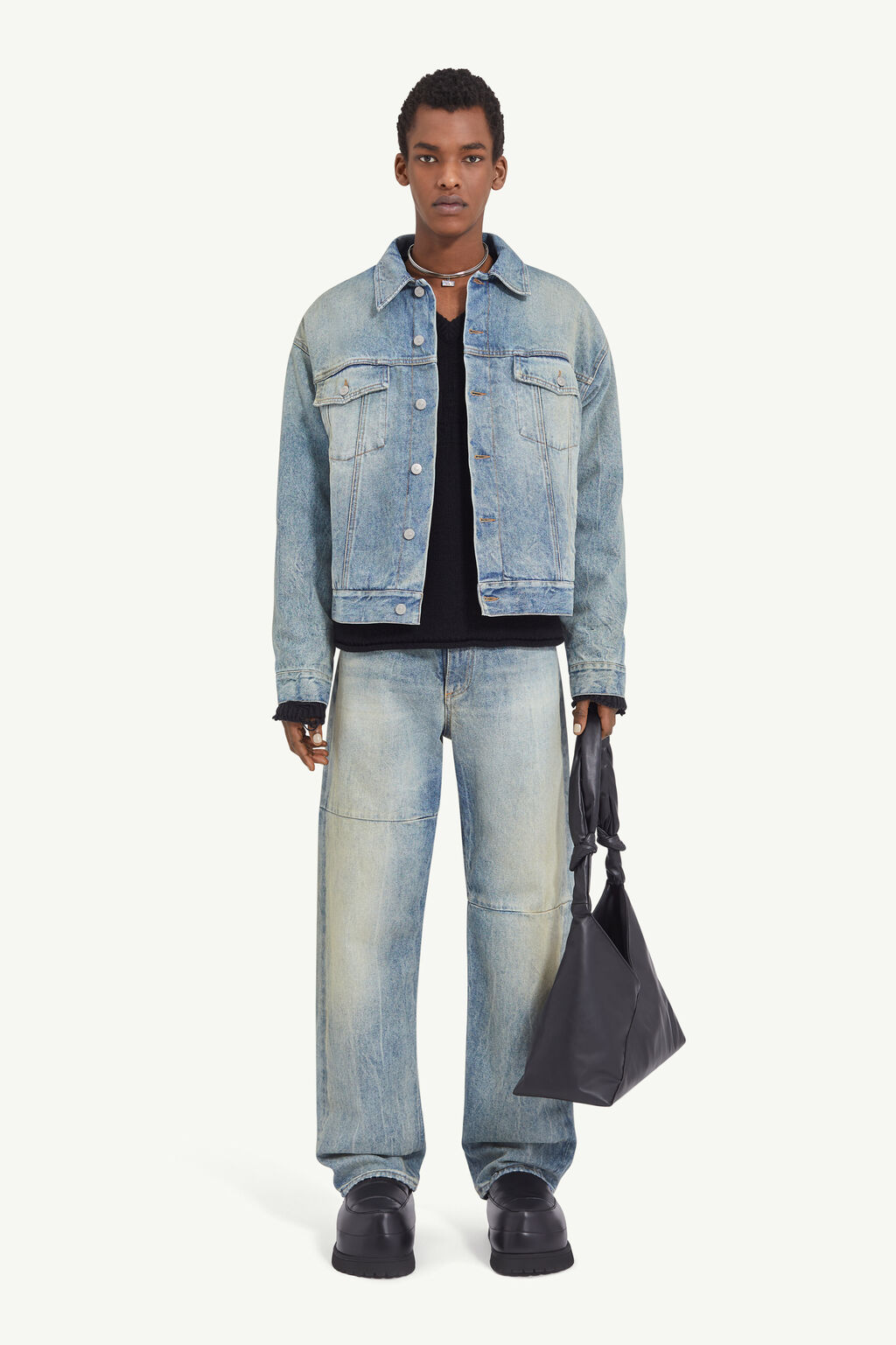 Blue Oversized Denim Jacket | MM6
