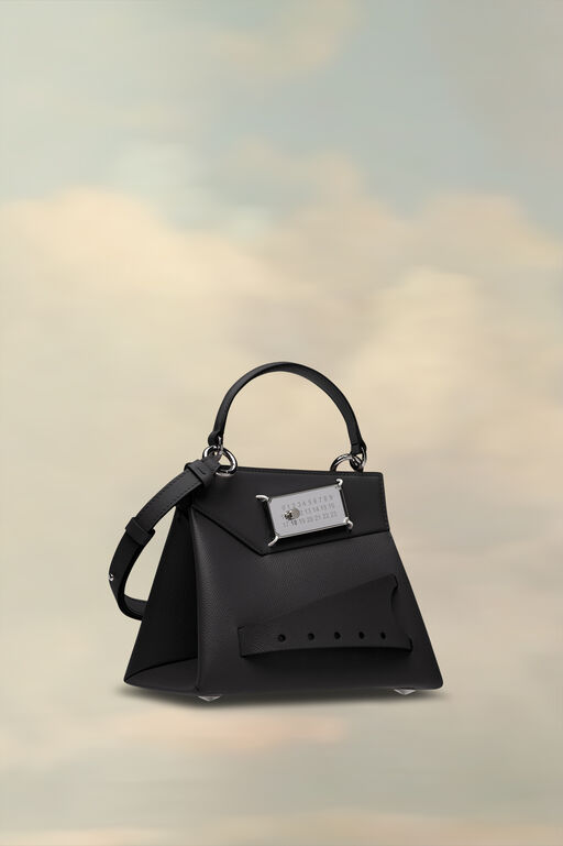 Black Leather Snatched Handbag Small | Maison Margiela