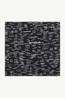 Jacquard print square scarf