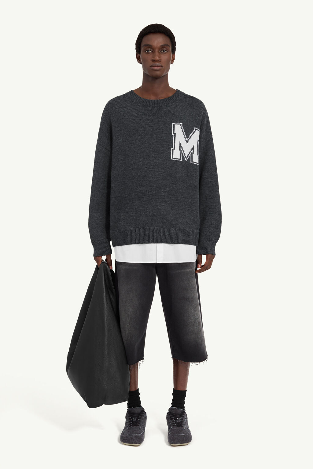 Pull varsity deux-en-un en maille