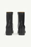 Black Leather Zipped Ankle Boots | MM6