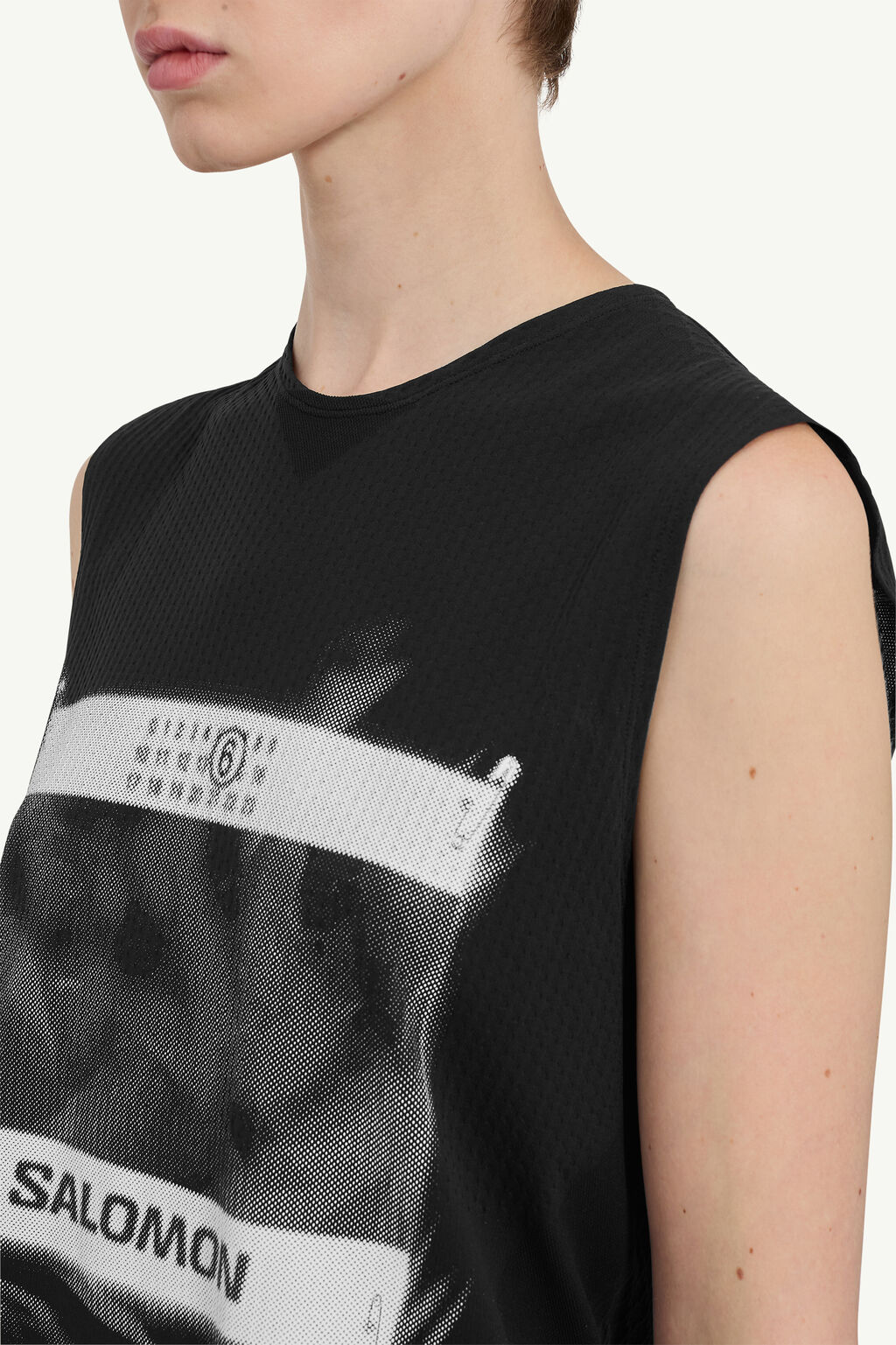 Black Printed T-Shirt MM6 x Salomon | MM6