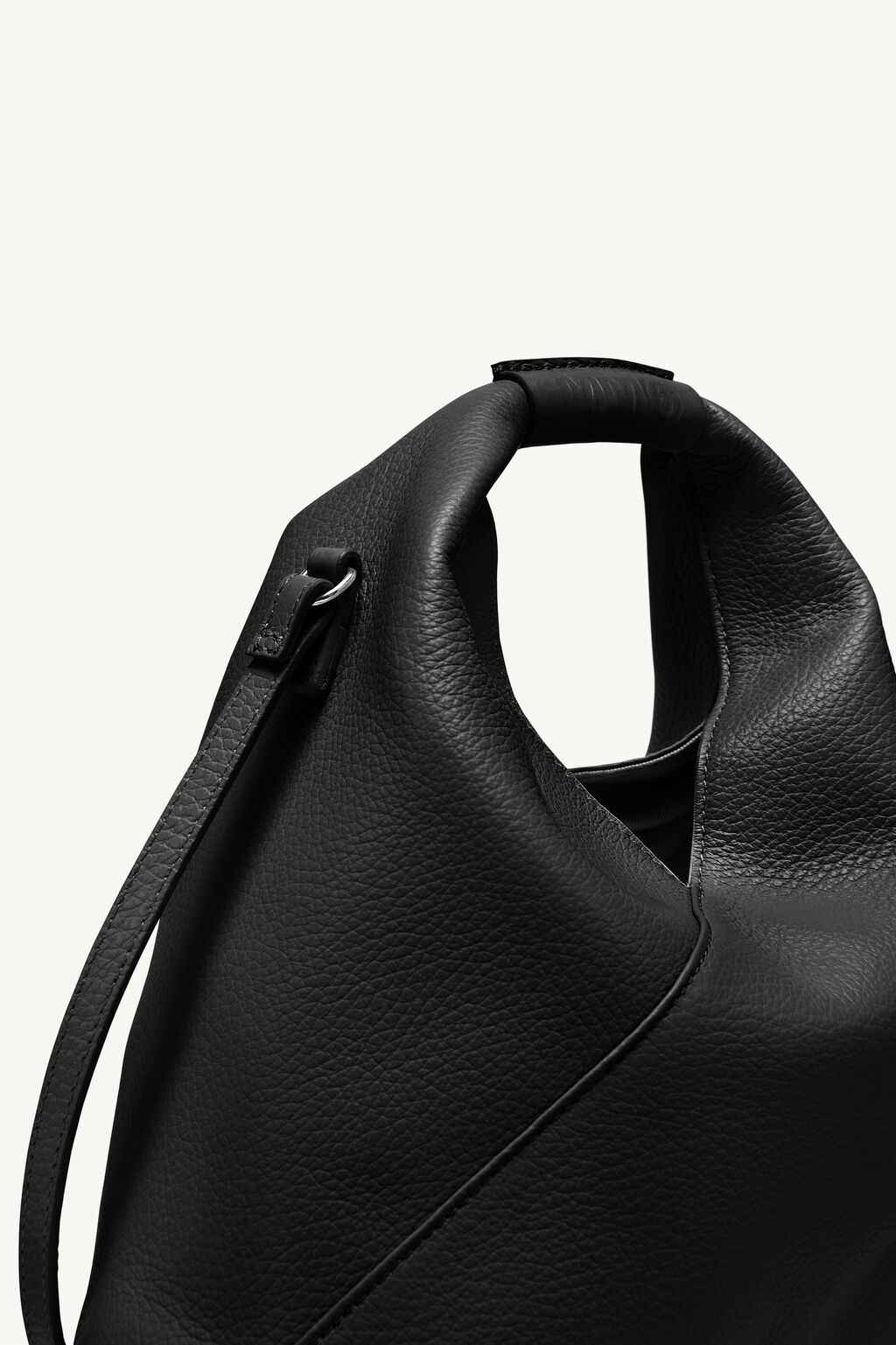 Black Leather Japanese Handbag | MM6