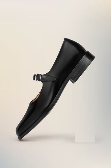 Men's Black Leather Tabi City Mary-Janes | Maison Margiela