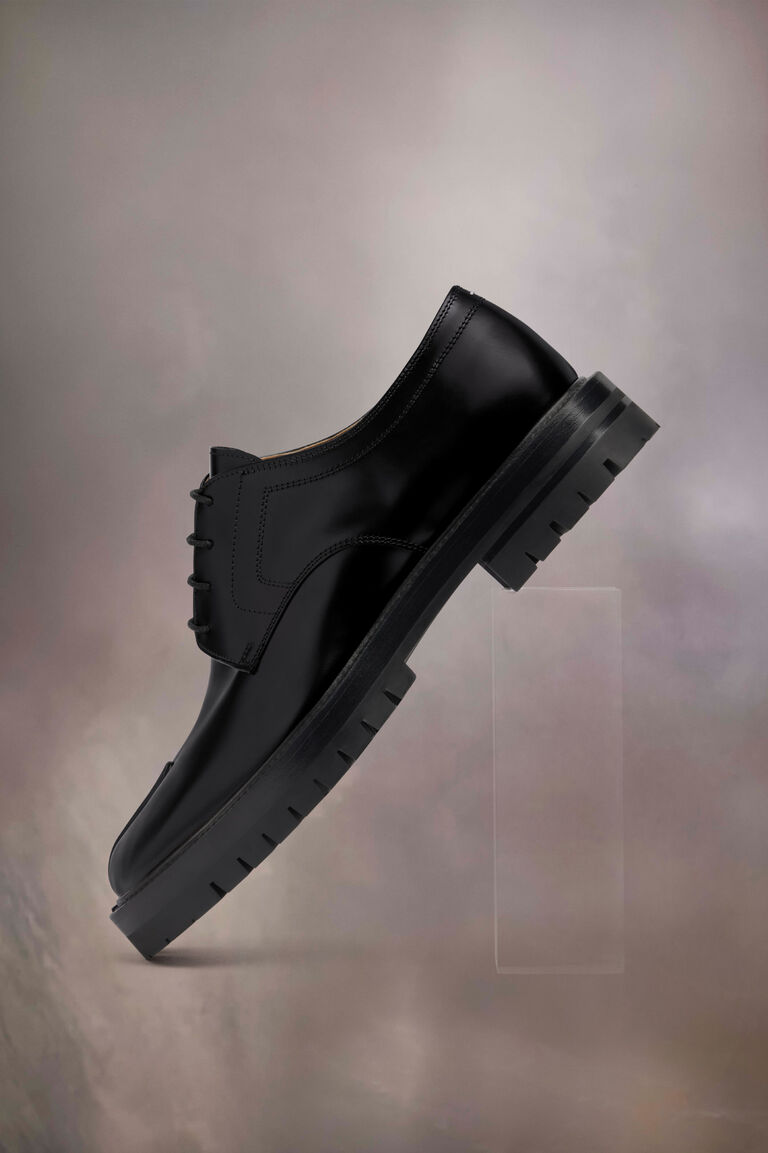 Women's Black Leather Tabi Lace-Ups | Maison Margiela