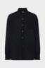 Virgin wool long-sleeved shirt