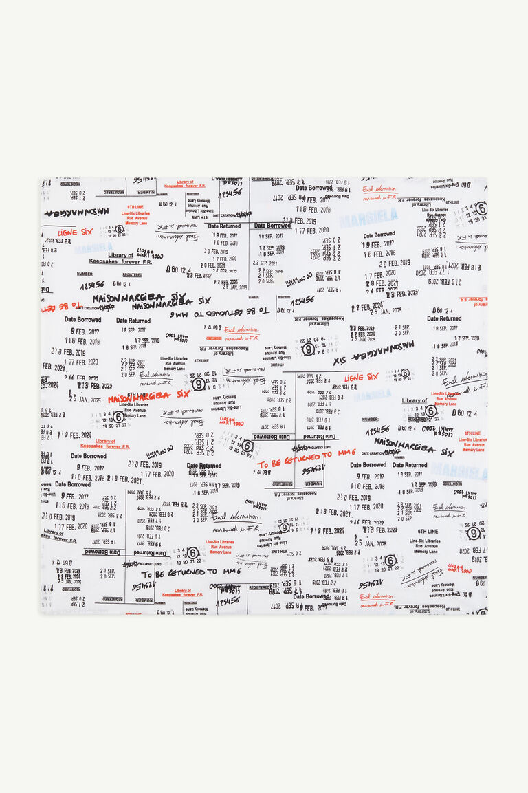 Jacquard print square scarf