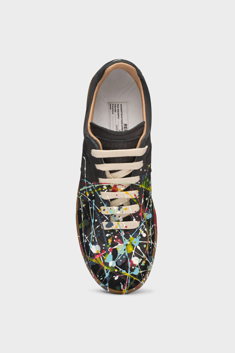 Paint Drop Replica Sneakers Black | Maison Margiela