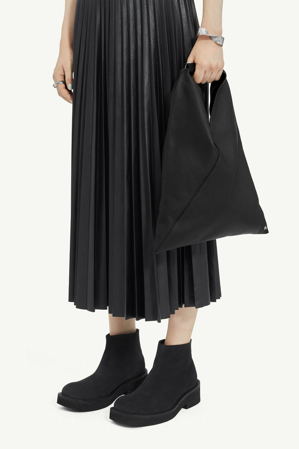 Black Leather Japanese Small Handbag | Maison Margiela