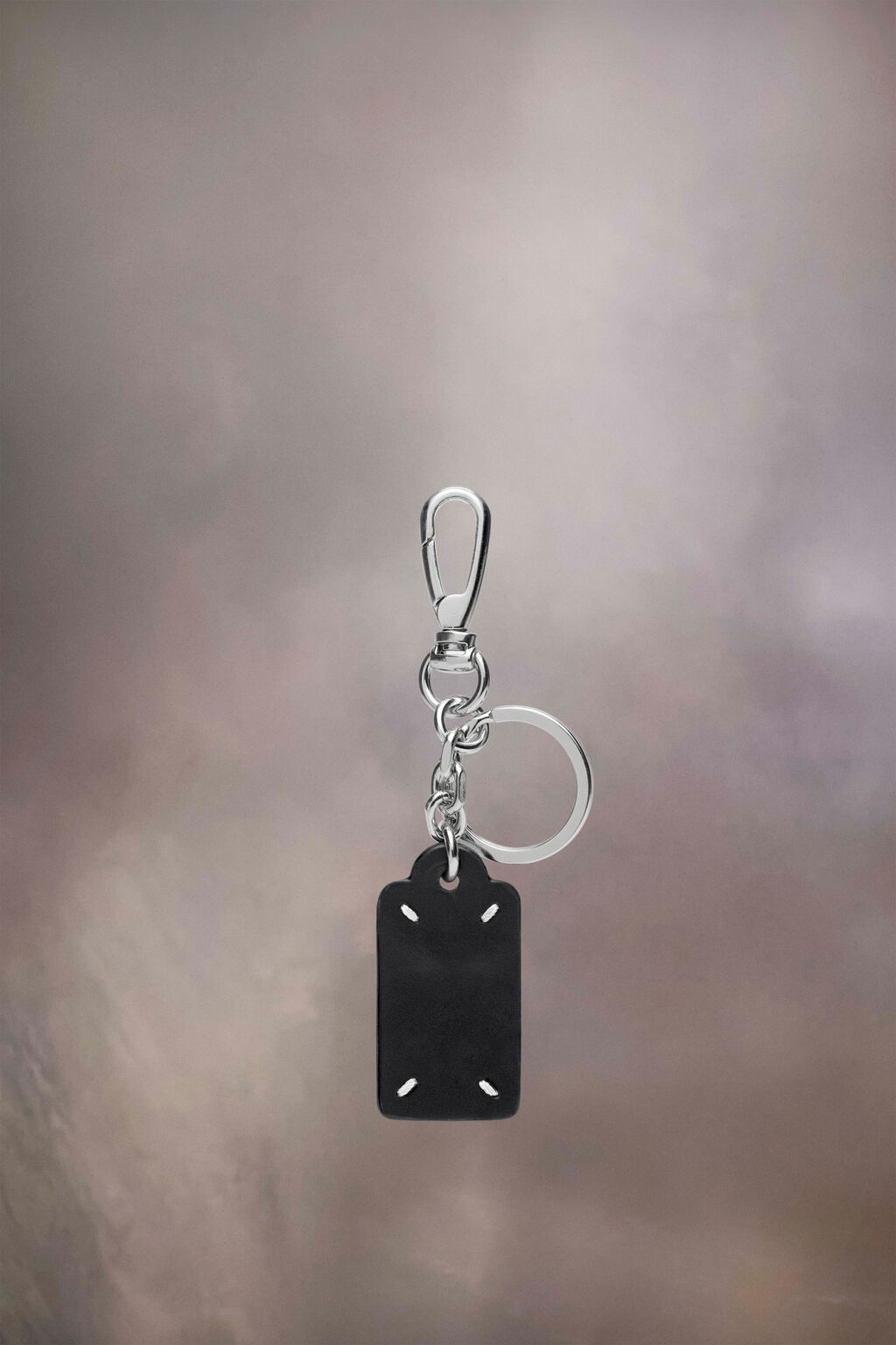 White Calf Leather Keyring with Hook | Maison Margiela