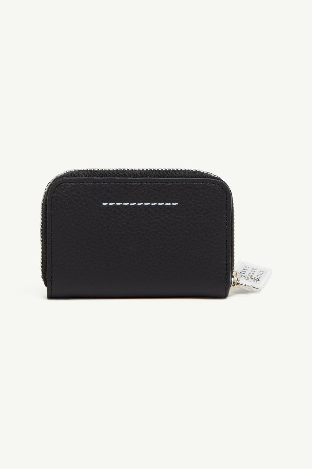Black Calf Leather Japanese Wallet | MM6