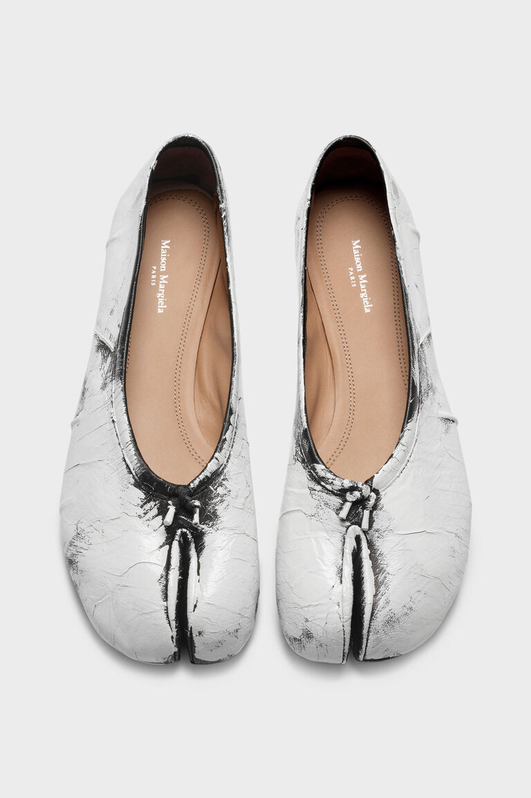 Black/White Tabi Ballerina Flats | Maison Margiela