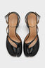 Women's Black Leather Tabi Pump Sandals | Maison Margiela