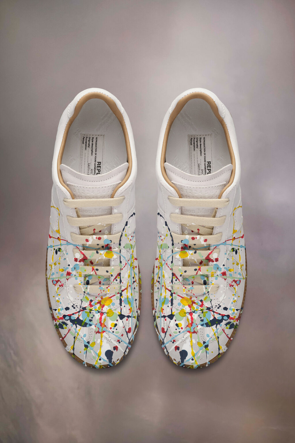 Paint Drop Replica Sneakers Black | Maison Margiela
