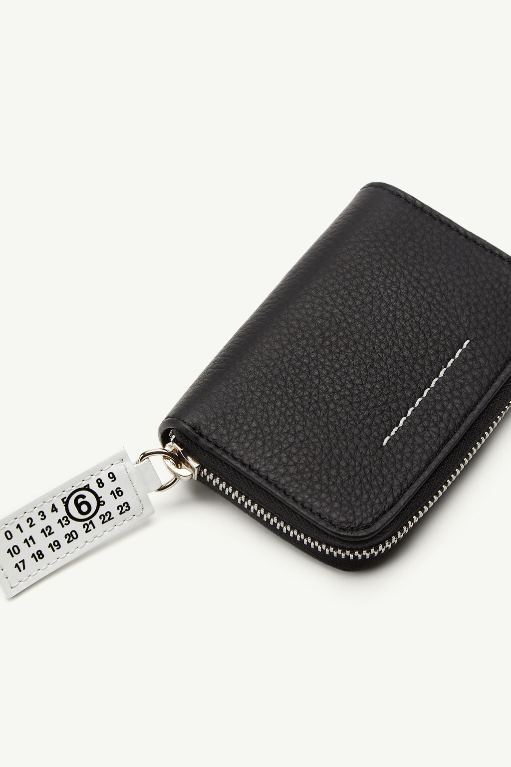 Black Calf Leather Japanese Wallet | MM6