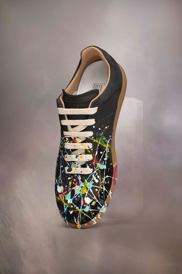 Paint Drop Replica Sneakers Black | Maison Margiela