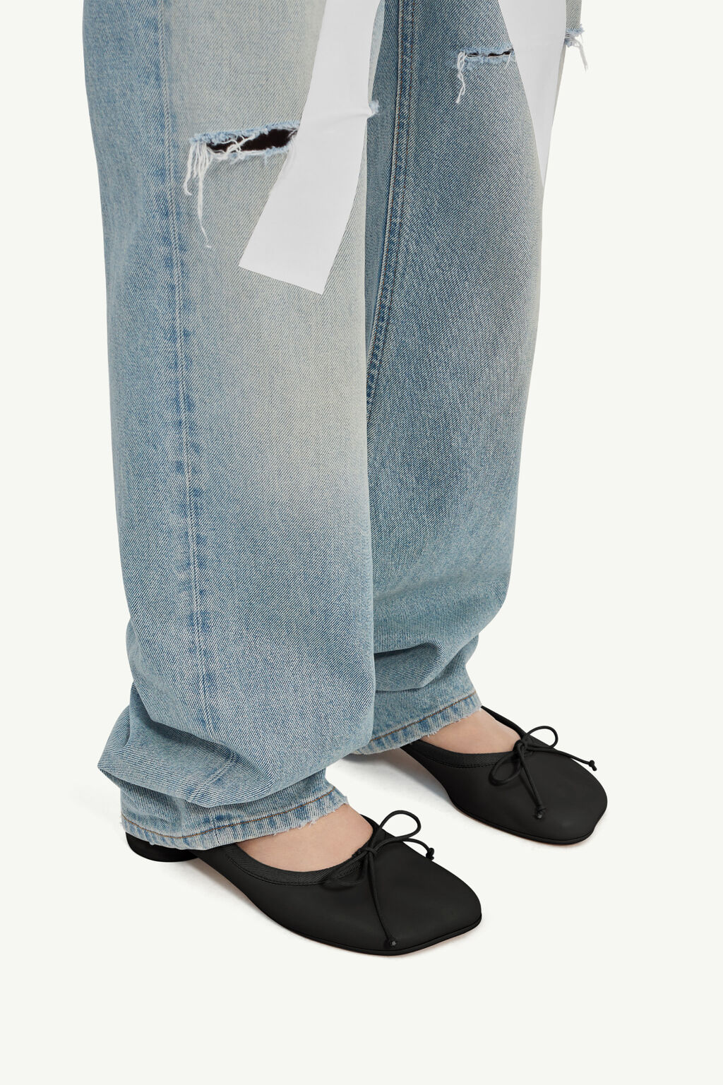 Black Ballerina flats with Curved Heel | Maison Margiela