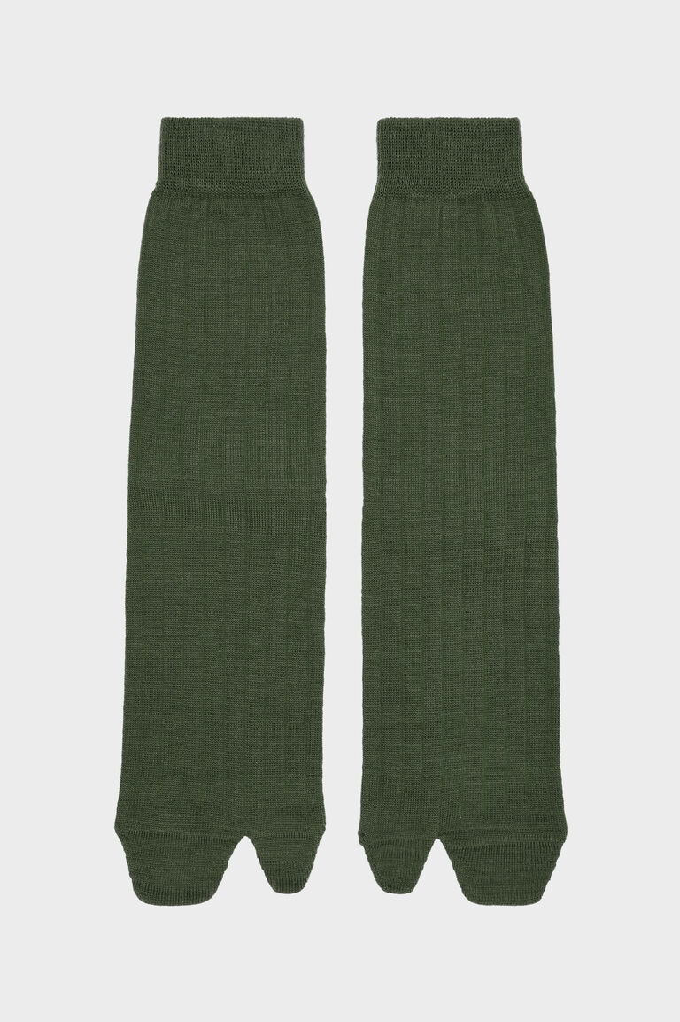 Men's Green Wool Tabi Socks | Maison Margiela
