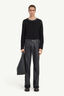 Leather-effect trousers