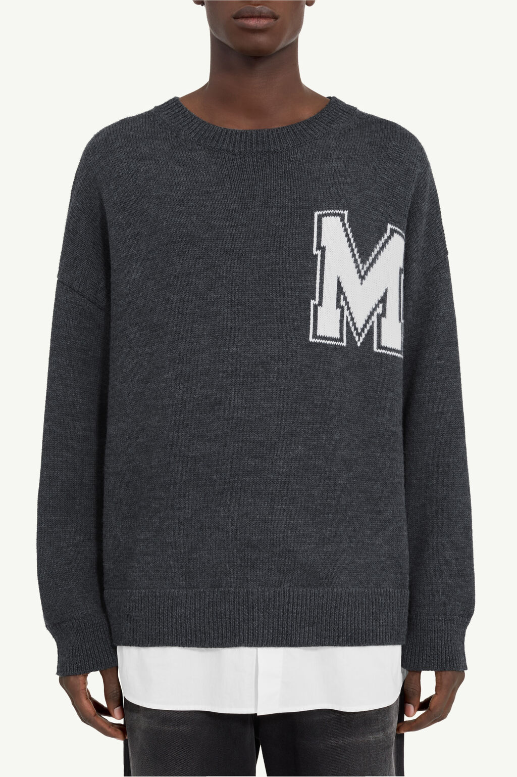 Pull varsity deux-en-un en maille