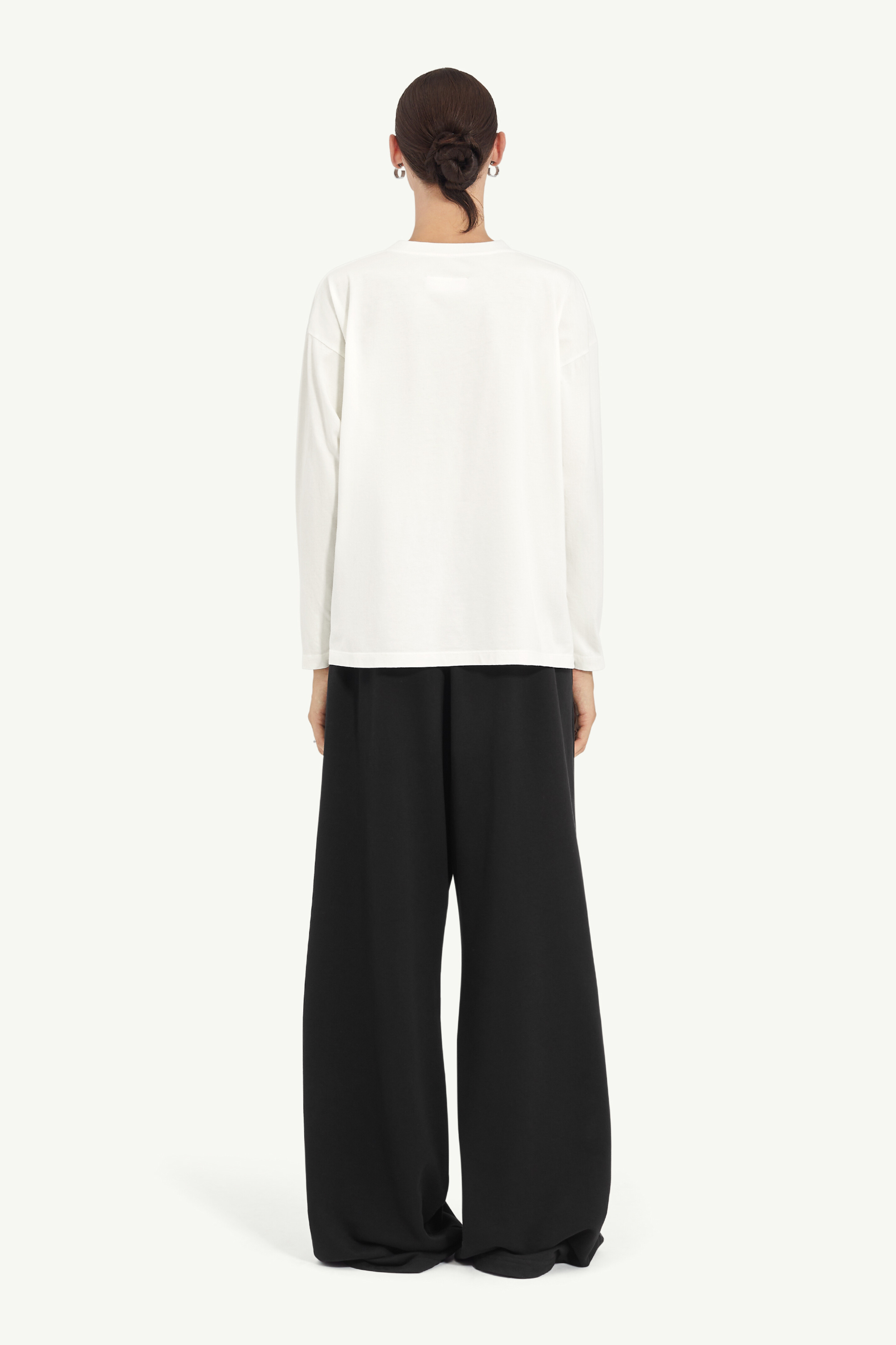 롱 슬리브 3레이어스 프린트 티셔츠