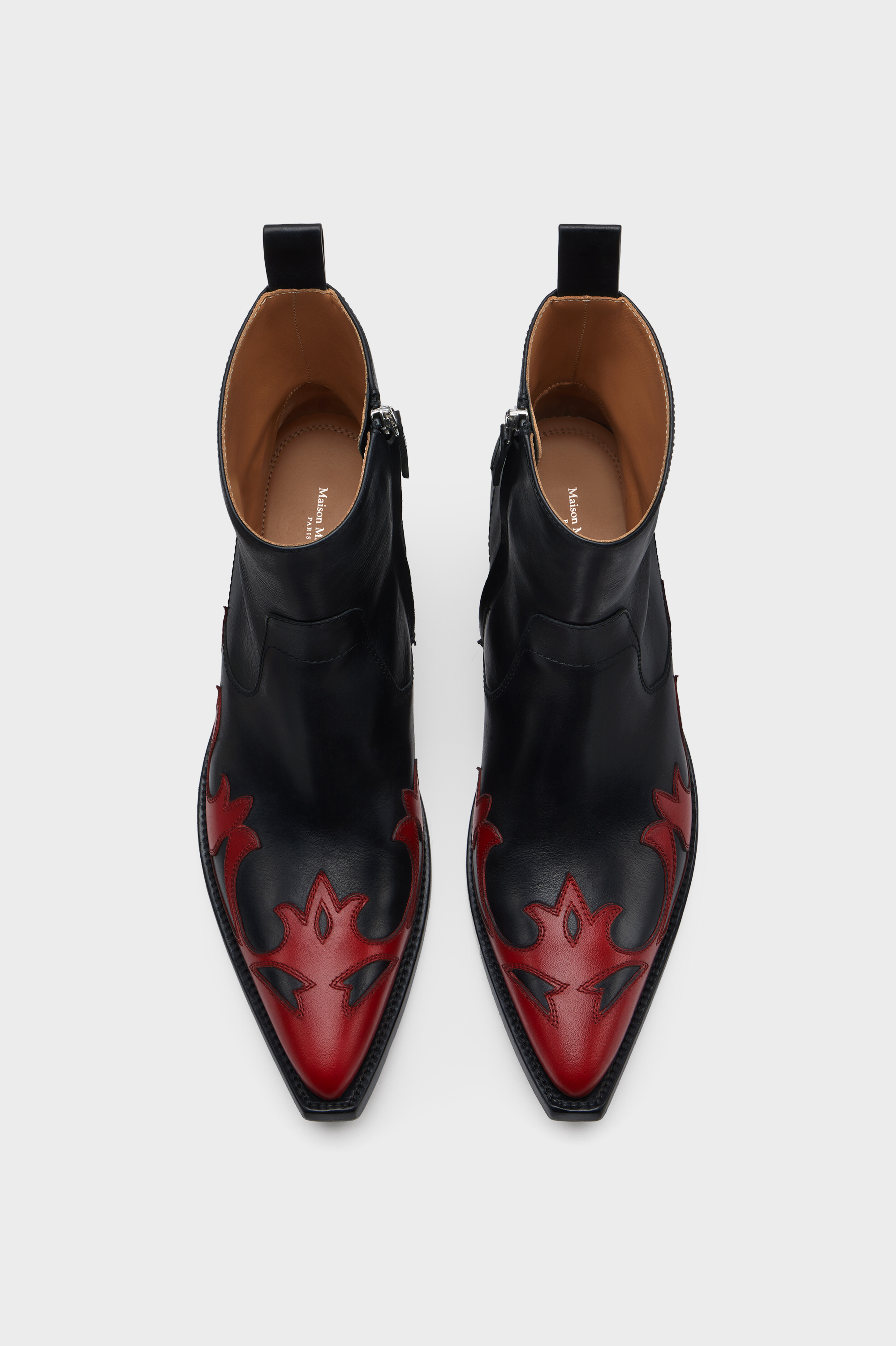 HEEL-LESS WESTERN FLAME BOOTS H45