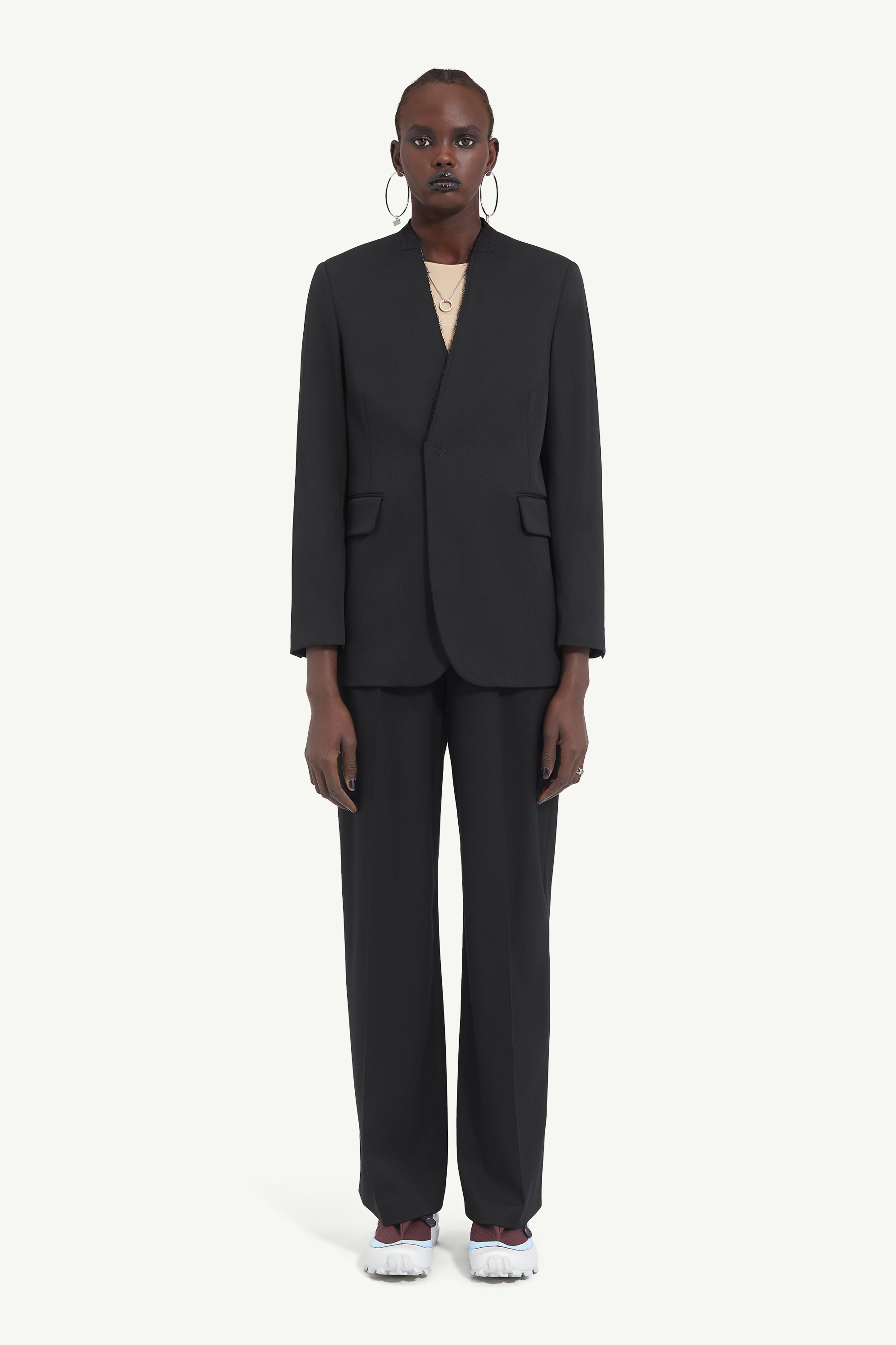 Women's Collarless Suit Jacket | MM6 - Maison Margiela